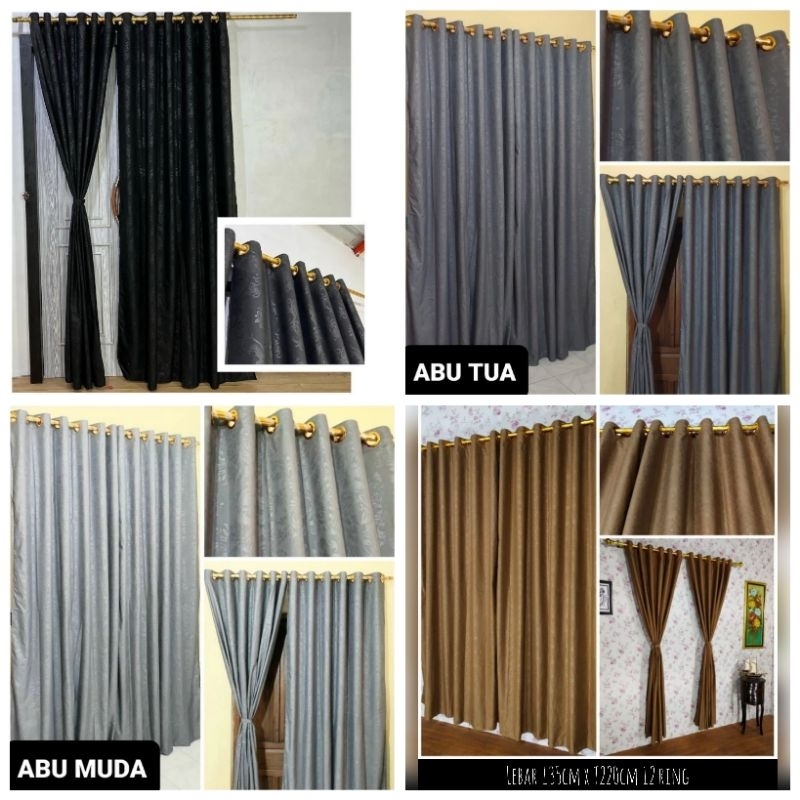 Jual GORDEN ABU TUA ABU MUDA HITAM PUTIH POLOS EMBOSS WARNA ABU MUDA ...