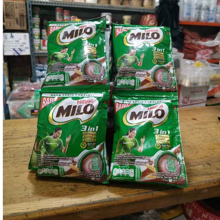 Jual MIlo 3in1 Sachet 34 gr isi 10pcs | Shopee Indonesia