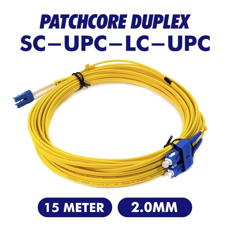Jual Kabel Patchcore Duplex SC-UPC-LC-UPC 15 meter - 2.0mm Berkualitas ...