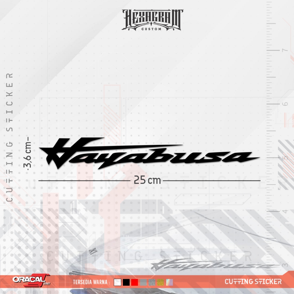 Jual Cutting Sticker Suzuki Hayabusa Text Logo | Stiker Cutting Tulisan ...