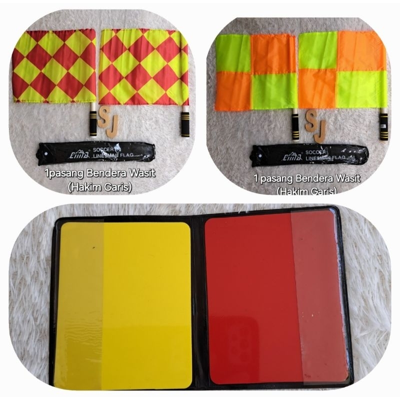 Jual Kartu Wasit/1Pasang Bendera Wasit/Hakim Garis/Soccer Linesman Flag ...