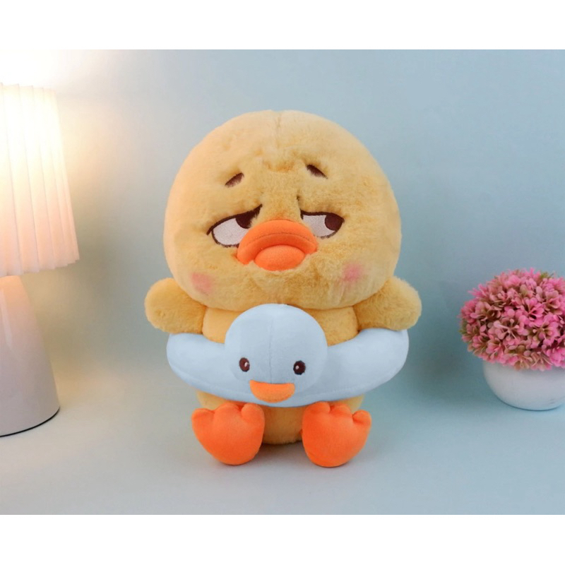 Jual Boneka swim sad duck bebek kuning berenang fluffy | Shopee Indonesia