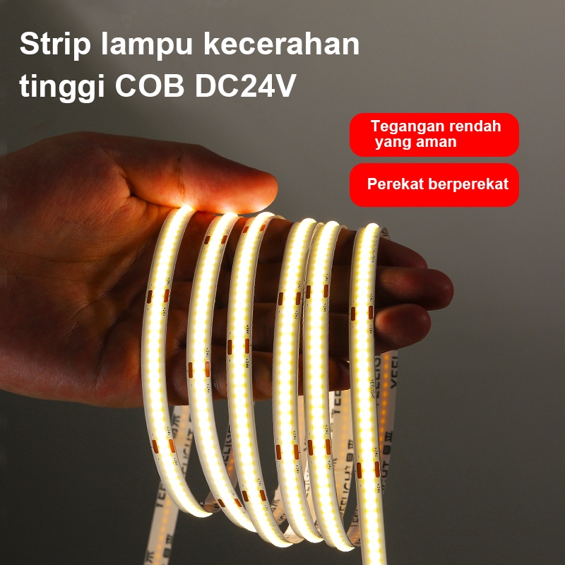 Jual Strip lampu putih LED COB DC 24V 3000K/4000K/6000KLED strip lampu COB fleksibel | Shopee ...