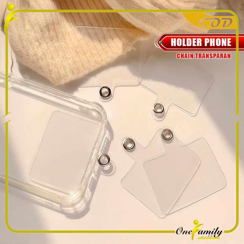 Jual ONE-C1106 Gantungan Casing HP Plastik Mika Bening Universal ...