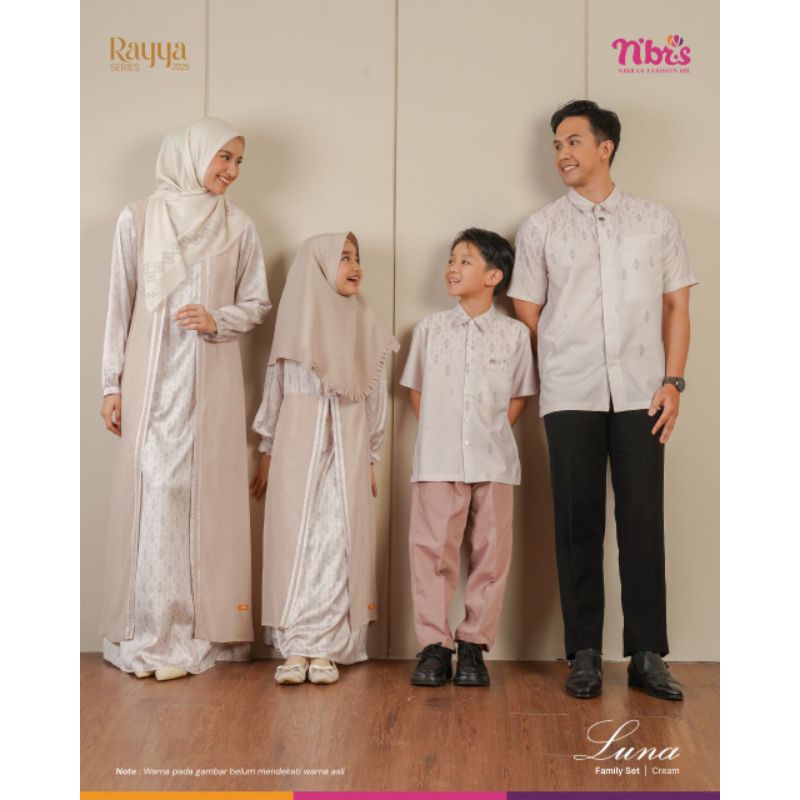 Jual Nibras Sarimbit Luna Cream Rayya Series 2025 Sarimbit Lebaran ...