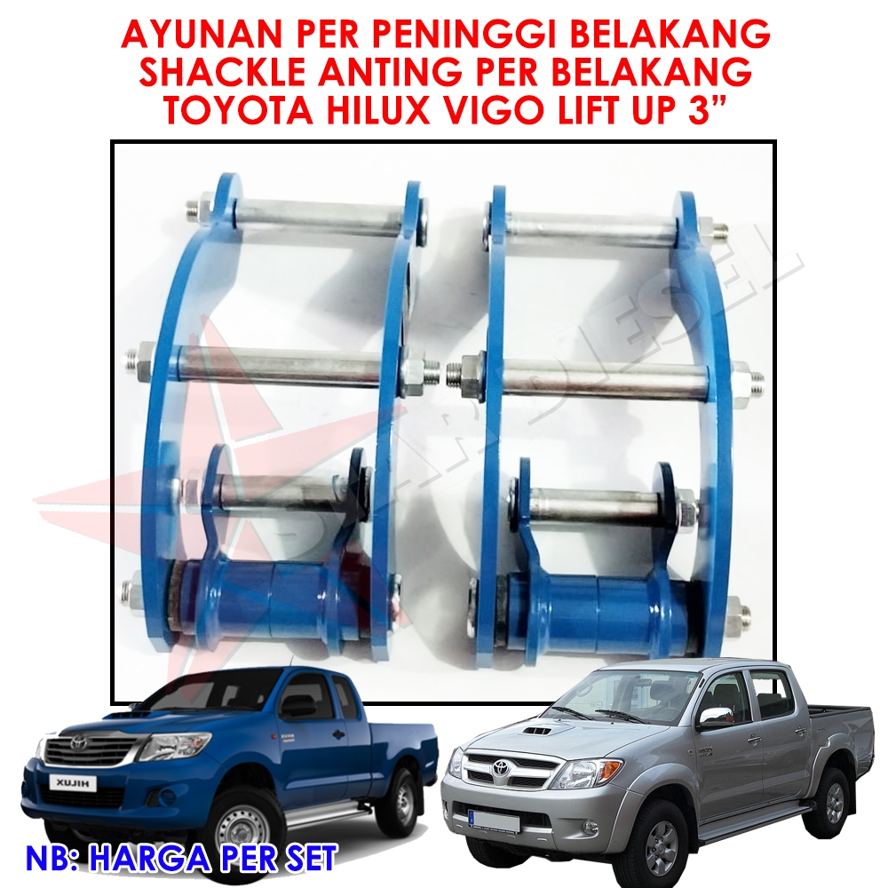 Jual PENINGGI BELAKANG HILUX VIGO PENINGGI SHACKLE LIFT KIT ANTING PER ...
