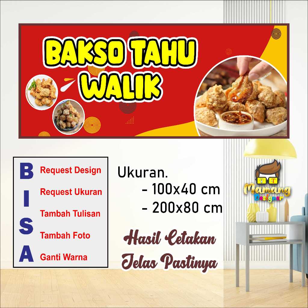 Jual Spanduk Banner Jual Bakso Tahu Walik Keren bb | Shopee Indonesia