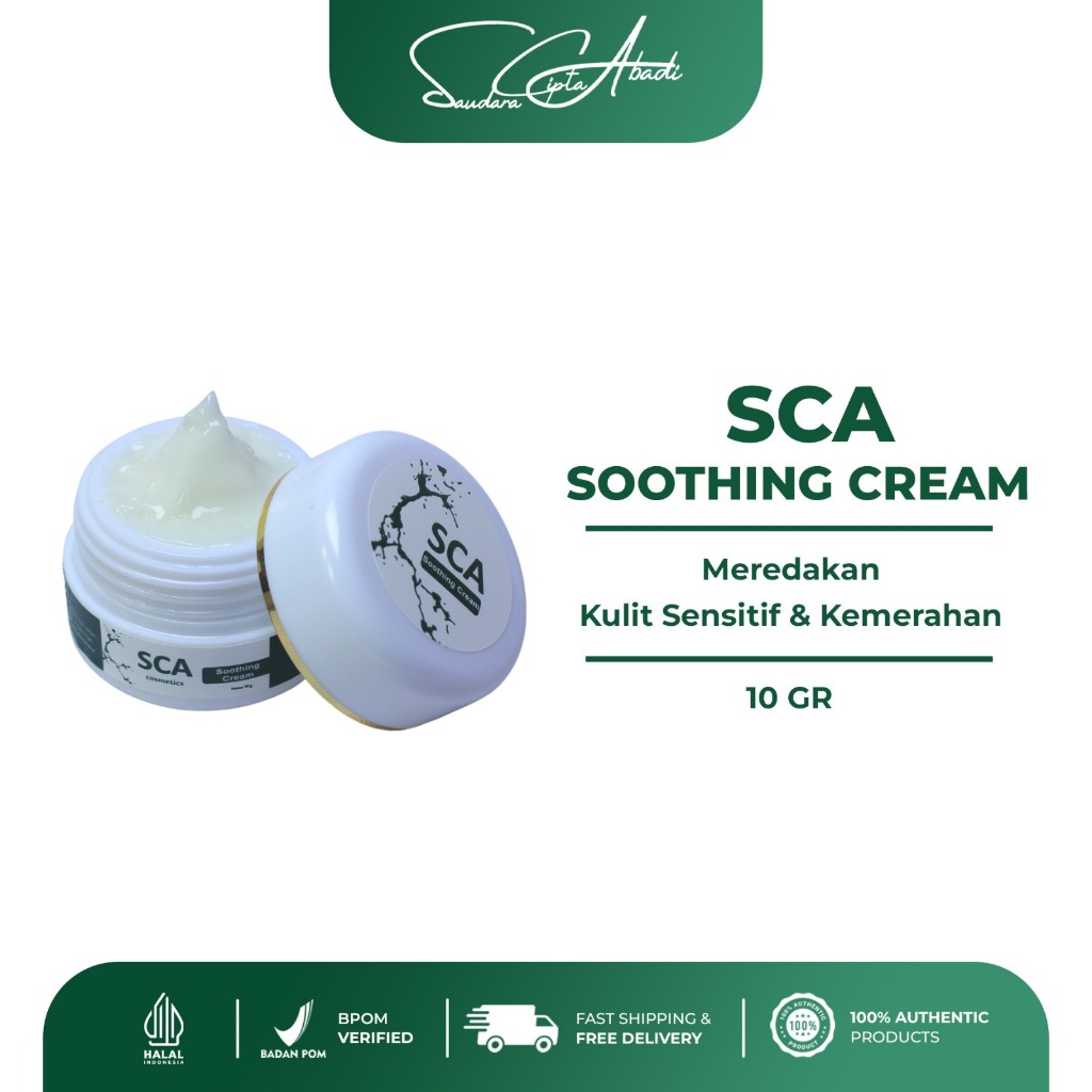 Jual SCA Soothing Cream 10gr - Krim Wajah Calming Dengan Kandungan ...