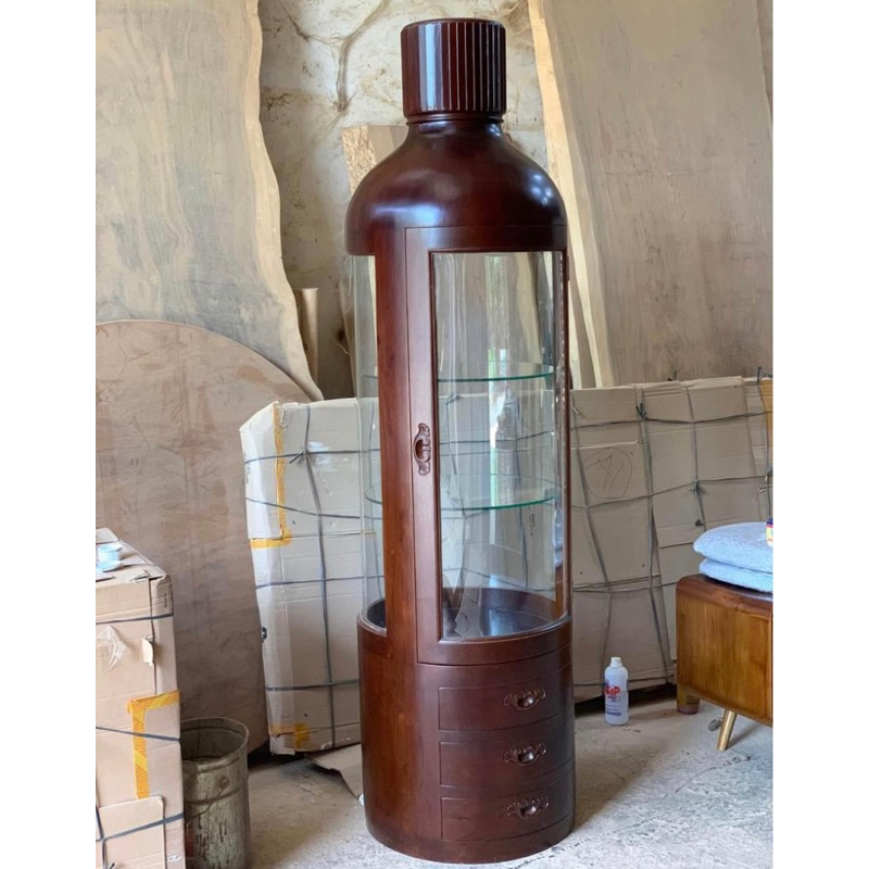 Jual Lemari Hias Botol Jati/Lemari Hias Minimalis | Shopee Indonesia
