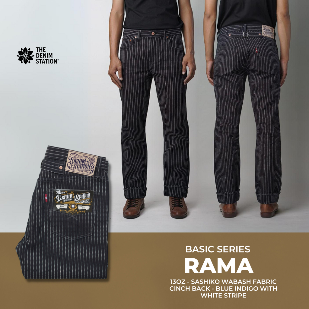 Jual The Denim Station - RAMA Indigo Wabash Stripe Pants (Ready Stock ...