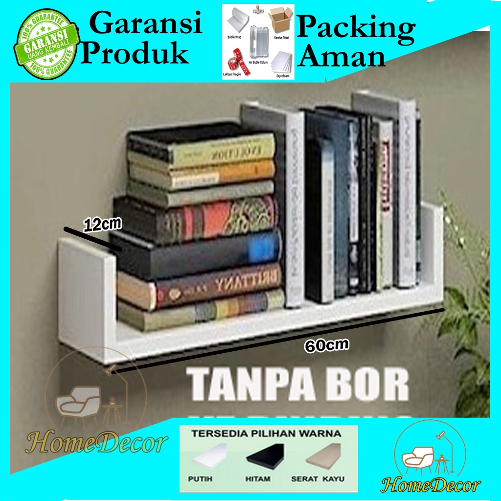 Jual (1PCS-MODEL LEBAR 12cm)Rak Dinding U Rak Hias Dinding Rak Ambalan ...