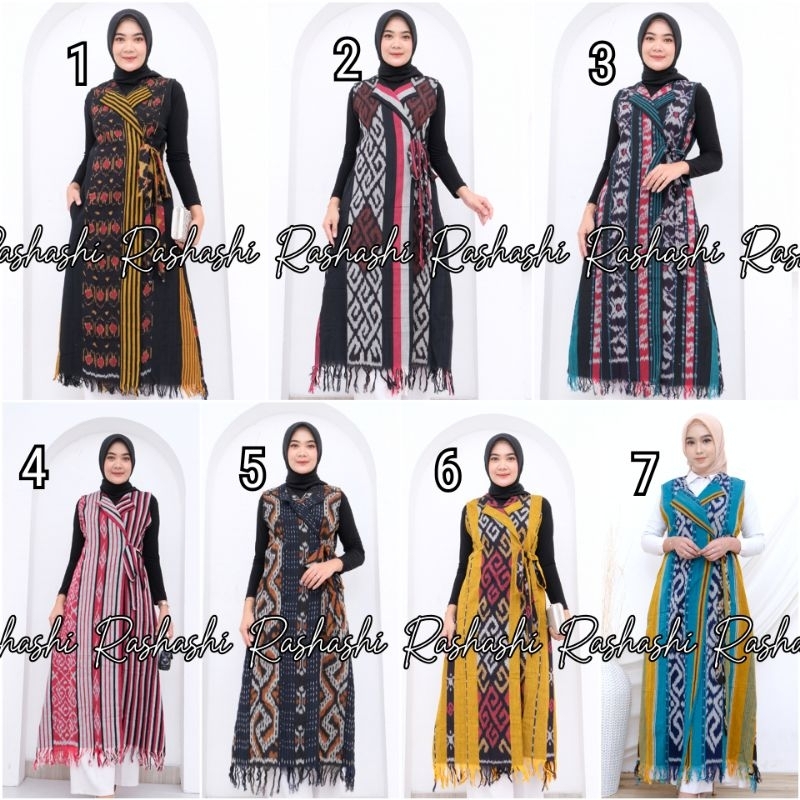 Jual CLARISSA Long kardigan tenun troso asli outer tenun etnik busui ...