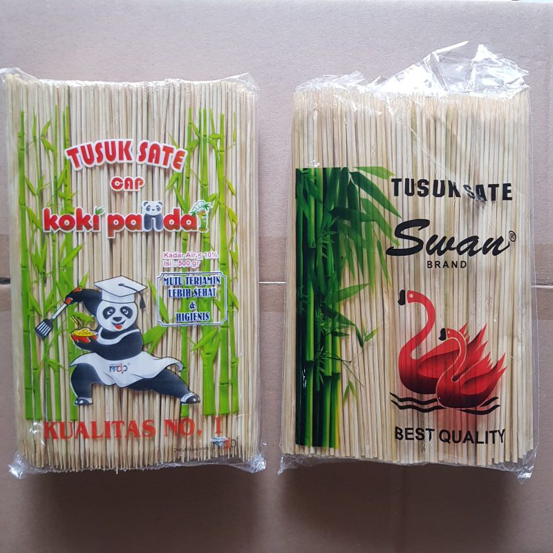 Jual Tusuk Sate SWAN / Koki Panda Panjang 20cm 500gram / Tusuk Cilok ...