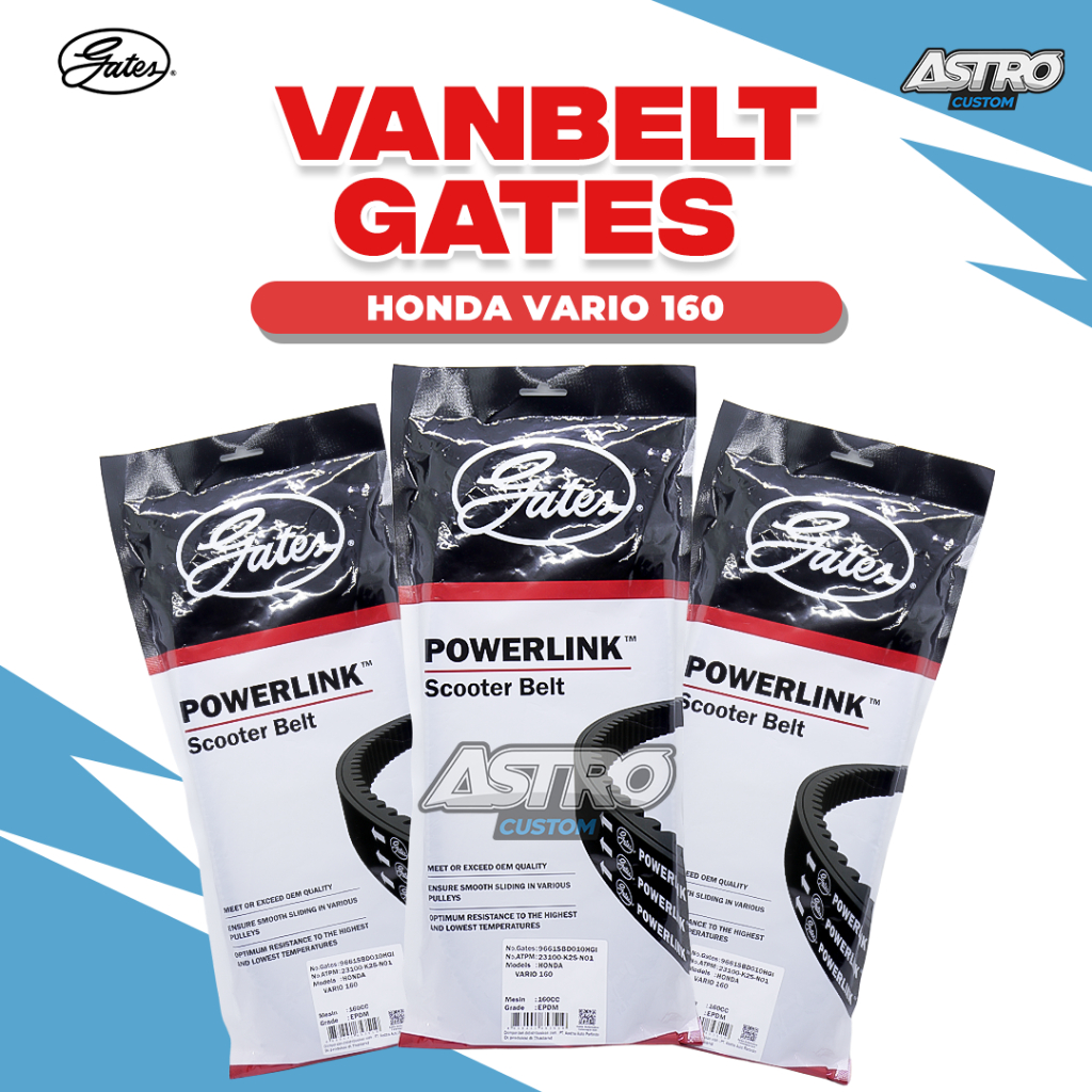 Jual Vanbelt Gates Vario 160 K2S Vario 125/150 Beat FI/Esp Scoopy FI ...