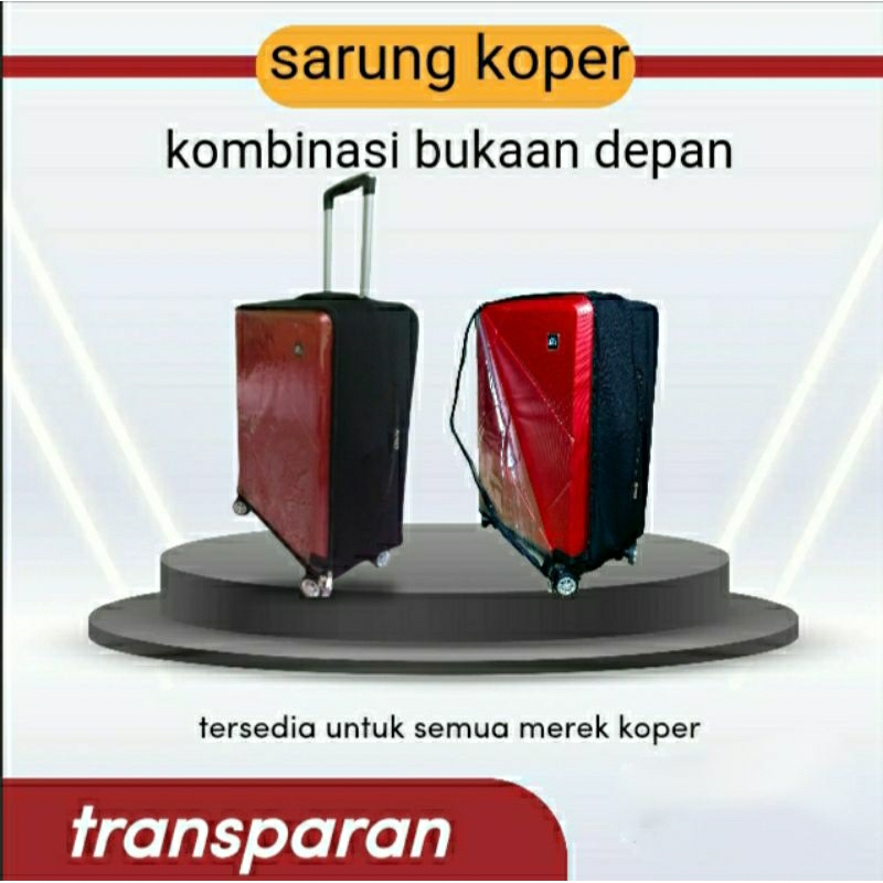 Jual sarung,cover koper/pelindung koper model kombinasi,bukaan depan ...