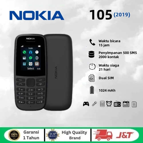 Jual Nokia 105 (2019) HP Murah Cuci Gudang Jadul Dual SIM Baterai Tahan ...