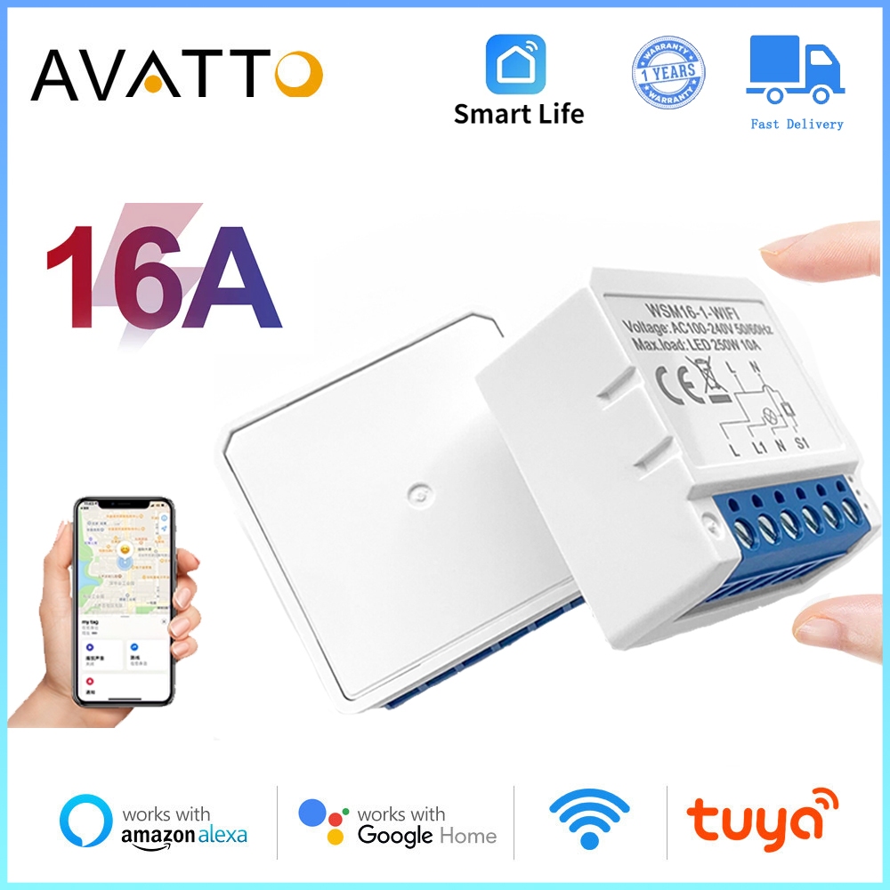Jual AVATTO Smart DIY Light Switch Mini Wifi Smart Circuit Breaker tuya ...