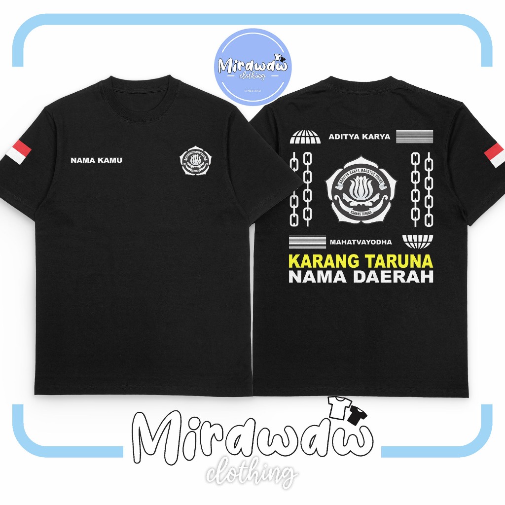 Jual Kaos Streetwear Karang Taruna Desain Keren Gratis Nama Kamu Dan Nama Daerah Baju Distro ...