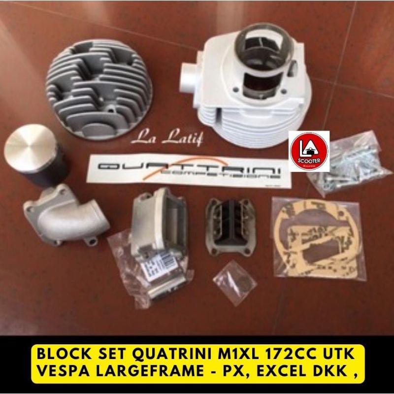 Jual Blok set quattrini M1XL 172cc utk vespa largeframe - px, excel dkk ...