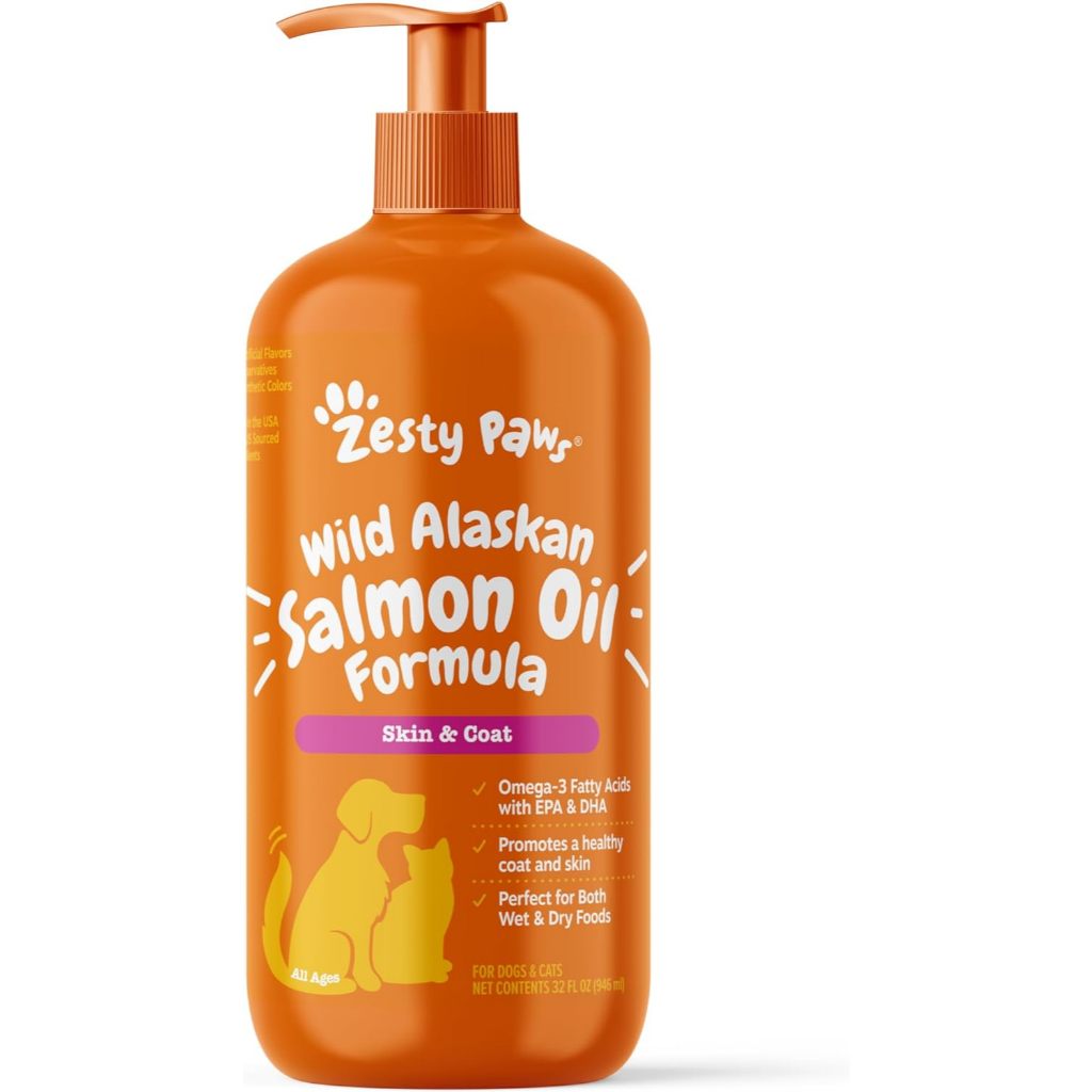 Jual Zesty Paws Pure Wild Alaskan Salmon Oil for Skin and Coat Support ...