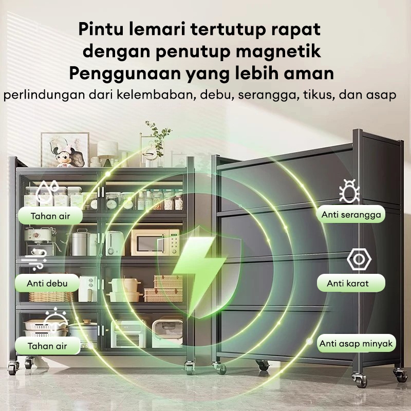Jual Rak Lemari Dapur stainless steel Lemari dapur serbaguna Lemari rak ...