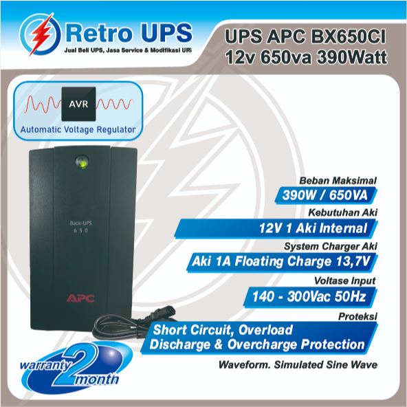 Jual UPS APC BX650CI 12v 650va 390Watt Siap pakai | Shopee Indonesia