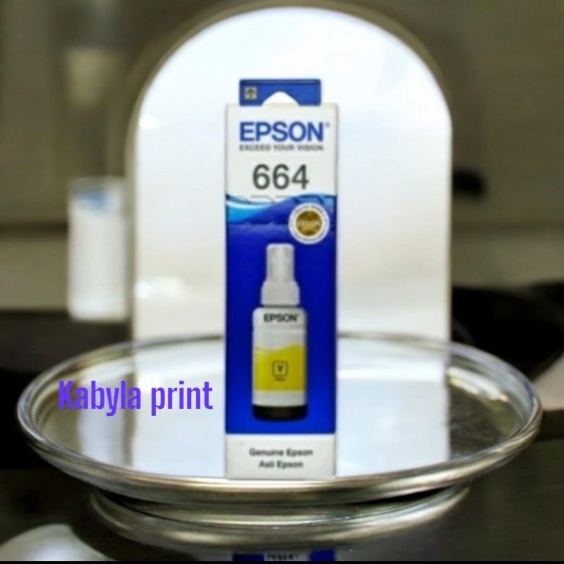 Jual Tinta Epson 664 yellow L-series:LL120,L310,L1300,L210 | Shopee Indonesia