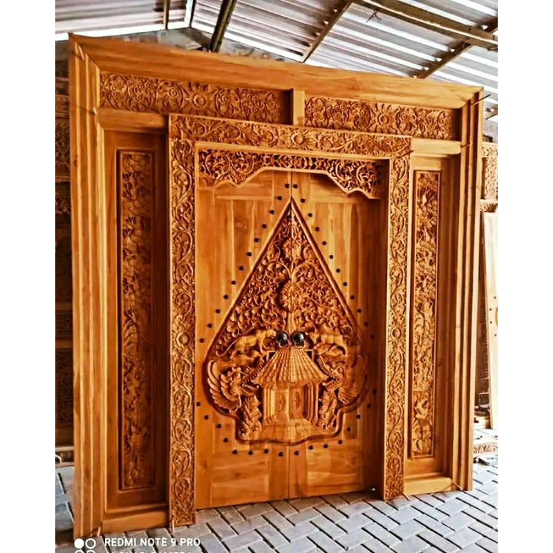 Jual Pintu Gebyok minimalis Wayang kelir, Pintu Jati Ukir minimalis ...