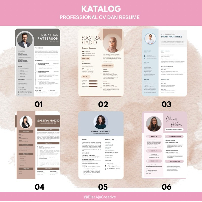 Jual Jasa Design CV | RESUME | SURAT LAMARAN PEKERJAAN | EDIT BACKGROUND FOTO | Shopee Indonesia