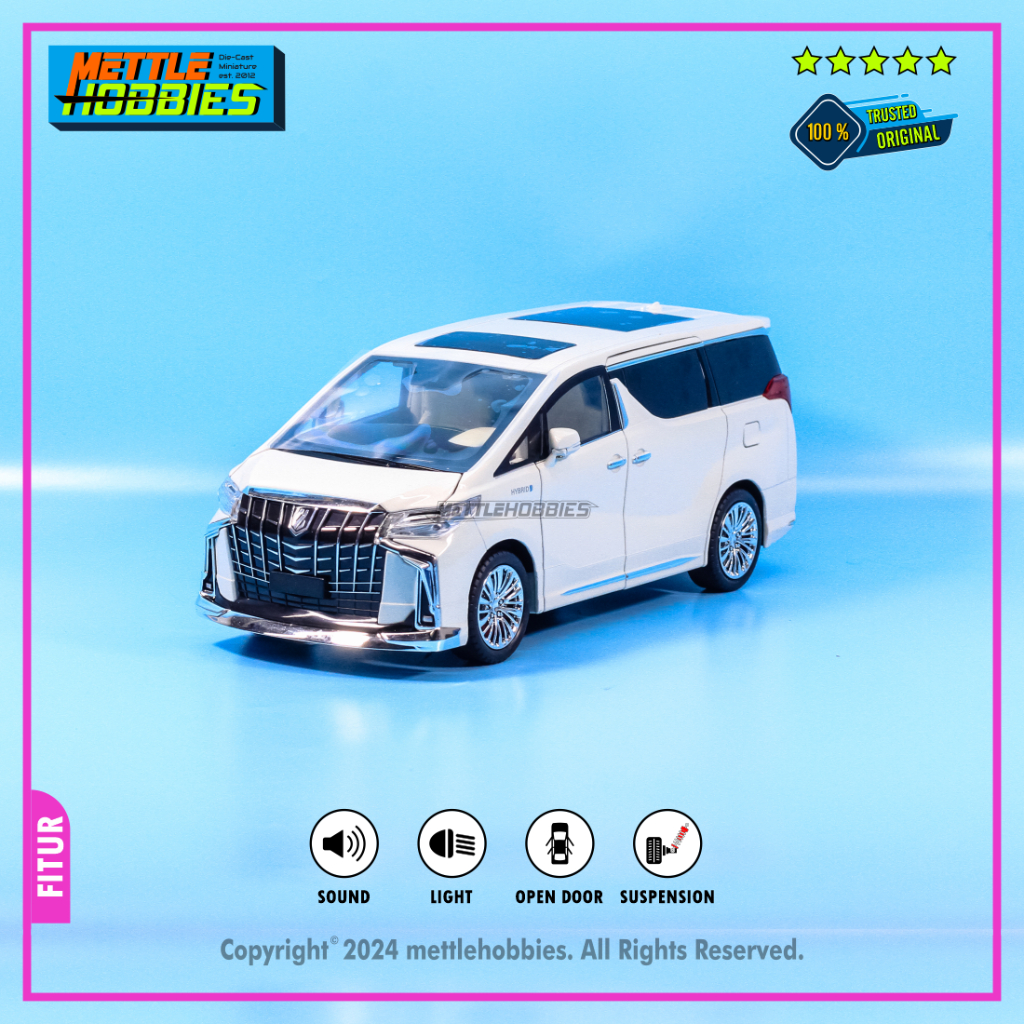 Jual Che Zhi Toyota Alphard 2020 Facelift Hybrid Diecast Miniatur Mobil ...
