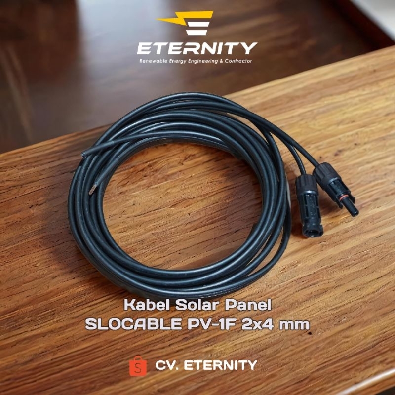 Jual Kabel Solar Panel PV-1F Slocable 2x4 mm + Konektor MC-4 | Shopee ...