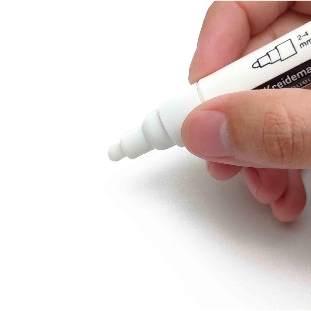 Jual Lyra Kapur Papan Tulis / Chalk Marker White Model Round Tip / Chisel Tip Spidol Kapur Putih ...
