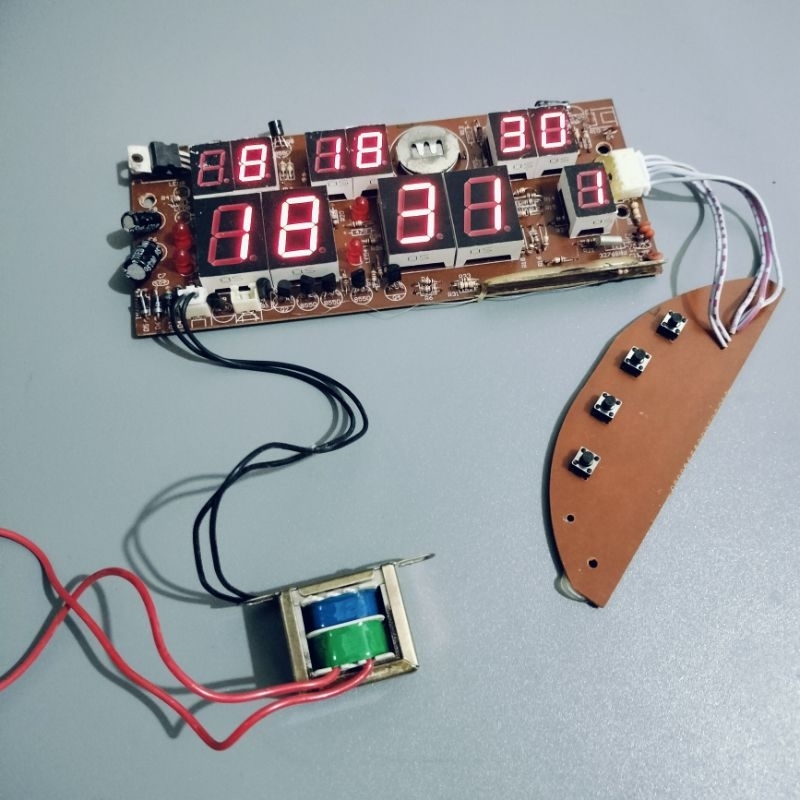 Jual Modul Jam Digital + Power Supply + Tombol | Shopee Indonesia