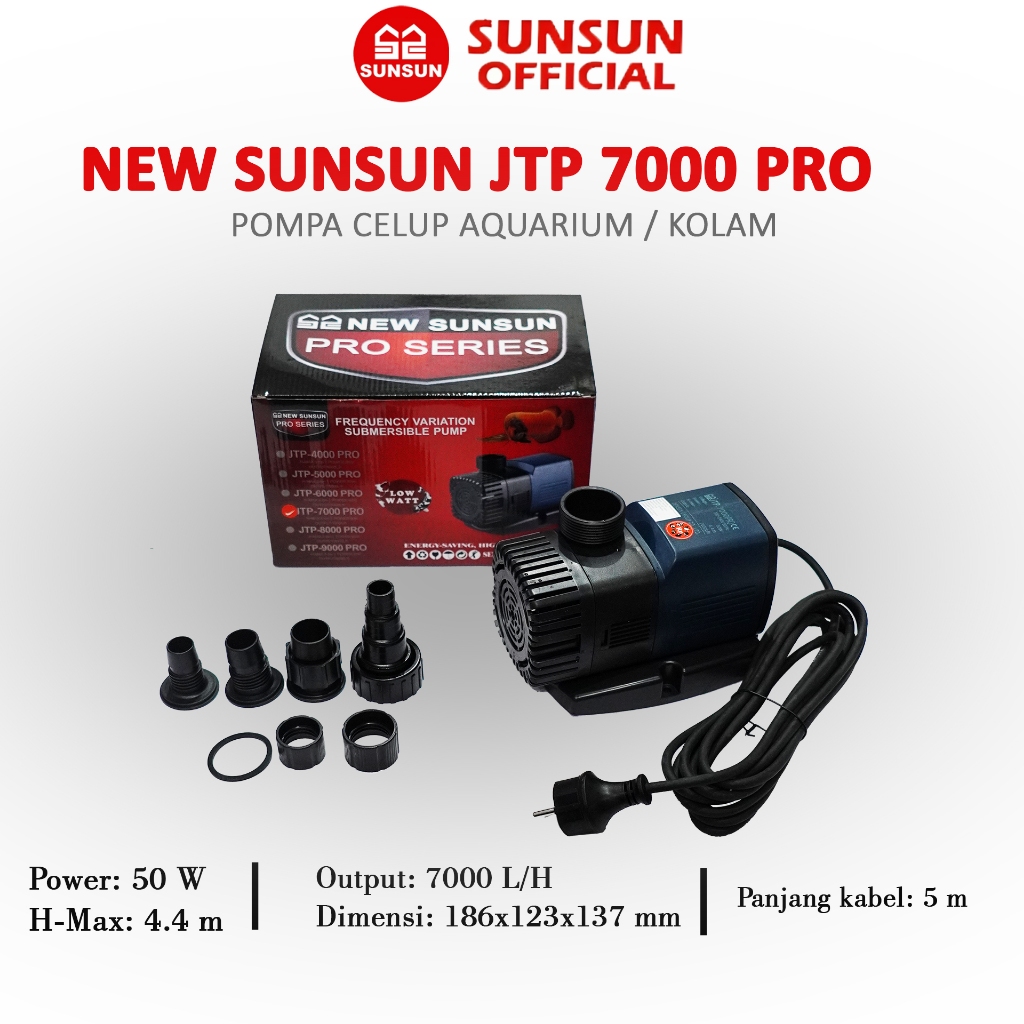 Jual NEW SUNSUN JTP 7000/8000/9000 PRO Pompa Celup Kolam Aquarium | Shopee Indonesia