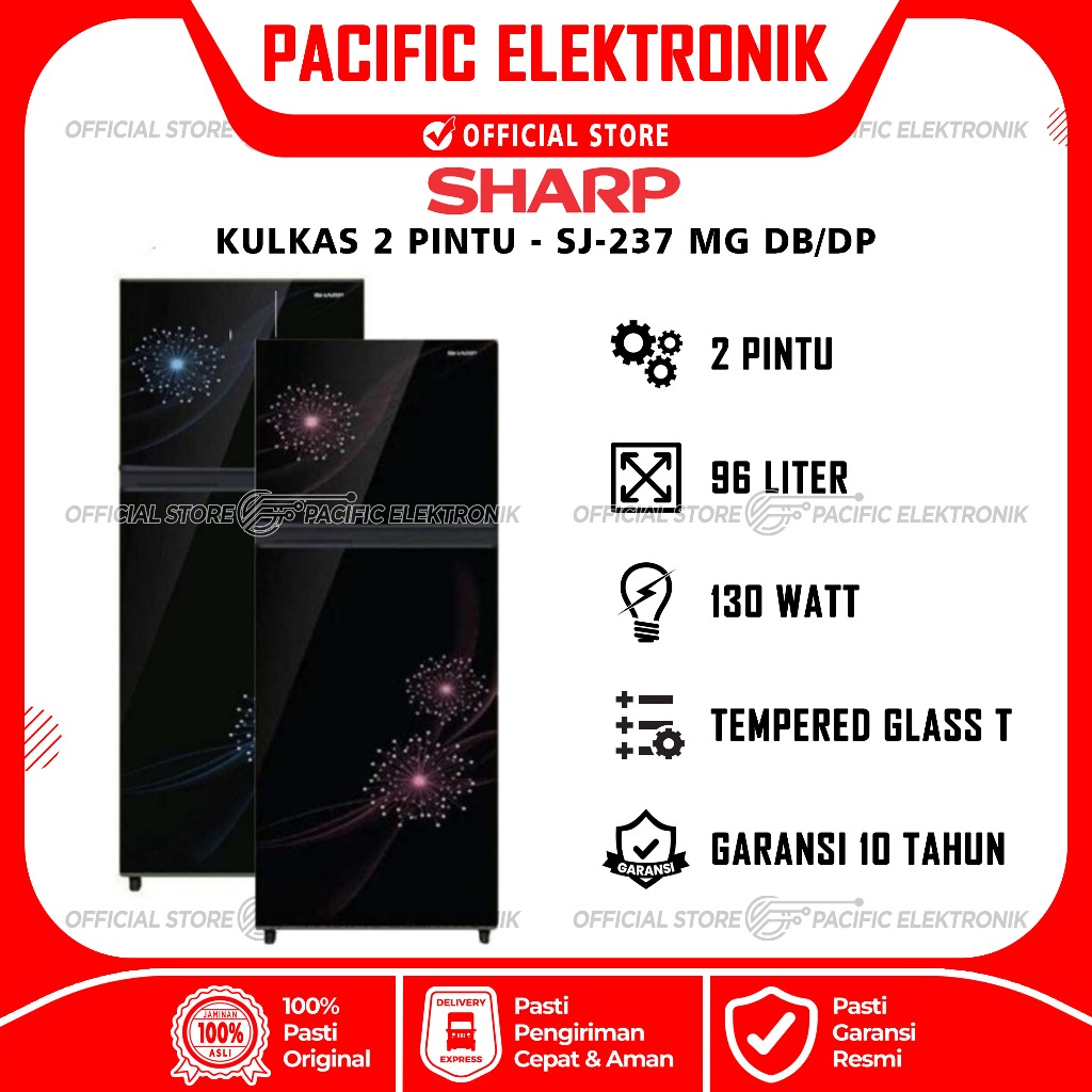 Jual Kulkas Sharp 2 Pintu SJ-237MG-DB/DP / 237MG | Shopee Indonesia