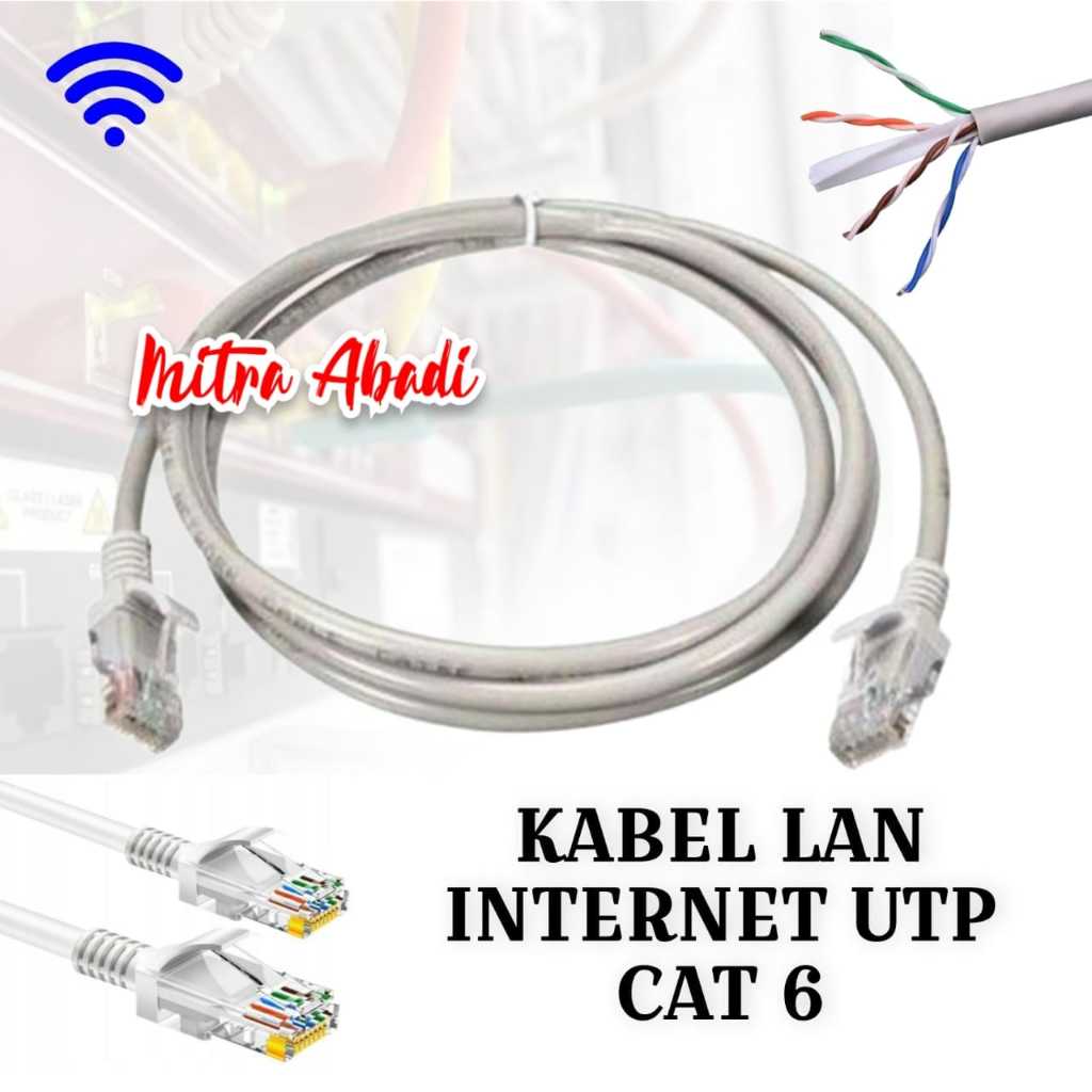 Jual Kabel LAN Internet Jaringan UTP CAT 6 - 20 METER | Shopee Indonesia
