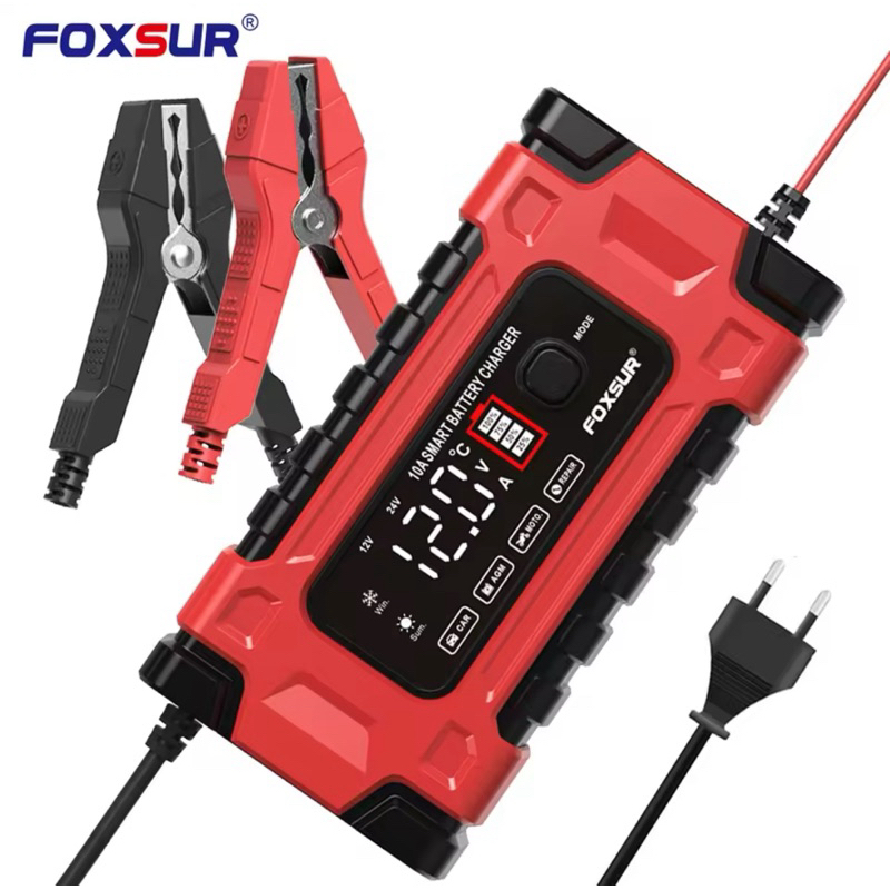 Jual Charger Aki Accu Mobil Motor Truk FOXSUR 12V 10A - 24V 5A Smart ...