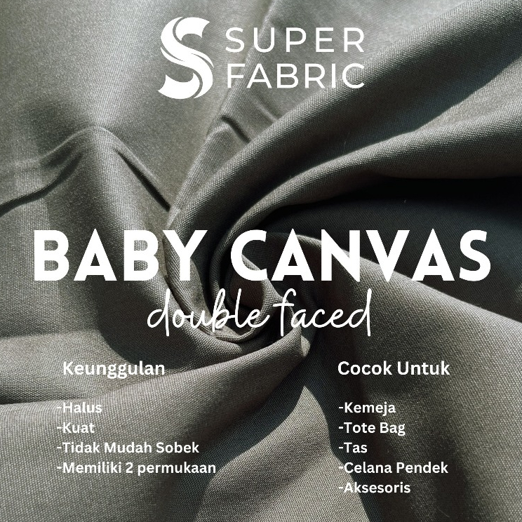 Jual Kain Baby Canvas Double Faced Full Cotton katun 0.5 meter | Shopee ...