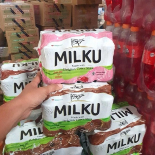 Jual Susu UHT Milku 1 Dus isi 12botol/ Susu UHT Milku 200ml/Susu UHT ...