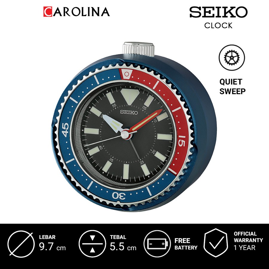 Jual Jam Beker SEIKO Analog QHE207L Quiet Sweep Dual Tone Color Black ...