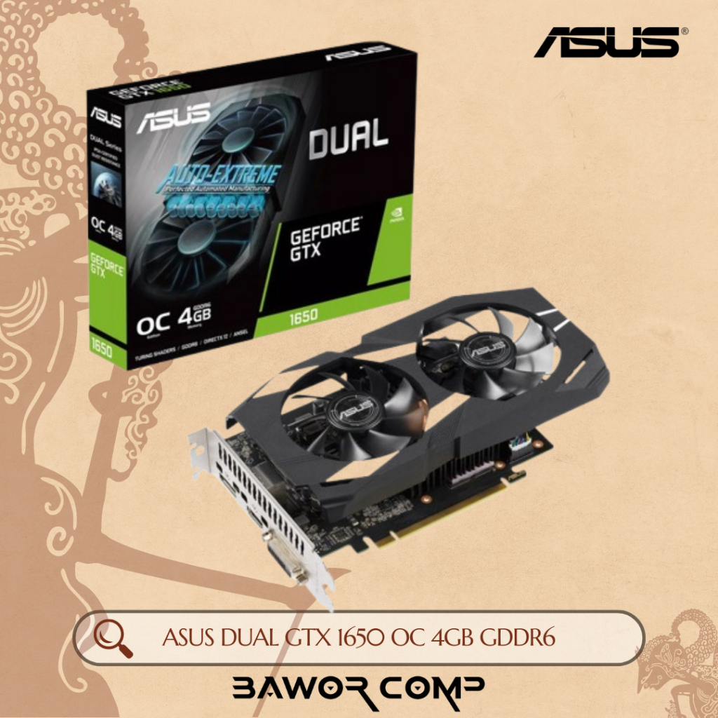 Jual Asus Dual GTX 1650 OC 4GB GDDR6 - VGA Dual Fan GTX1650 | Shopee Indonesia