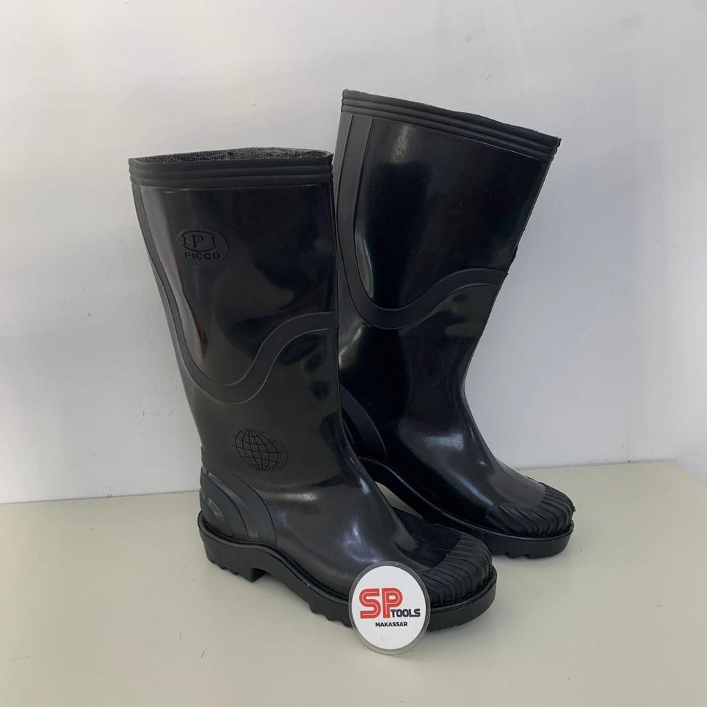Jual SEPATU BOOT PROYEK / BOOTH / BOOTS ANTI AIR PICCO HITAM No 39,40 ...