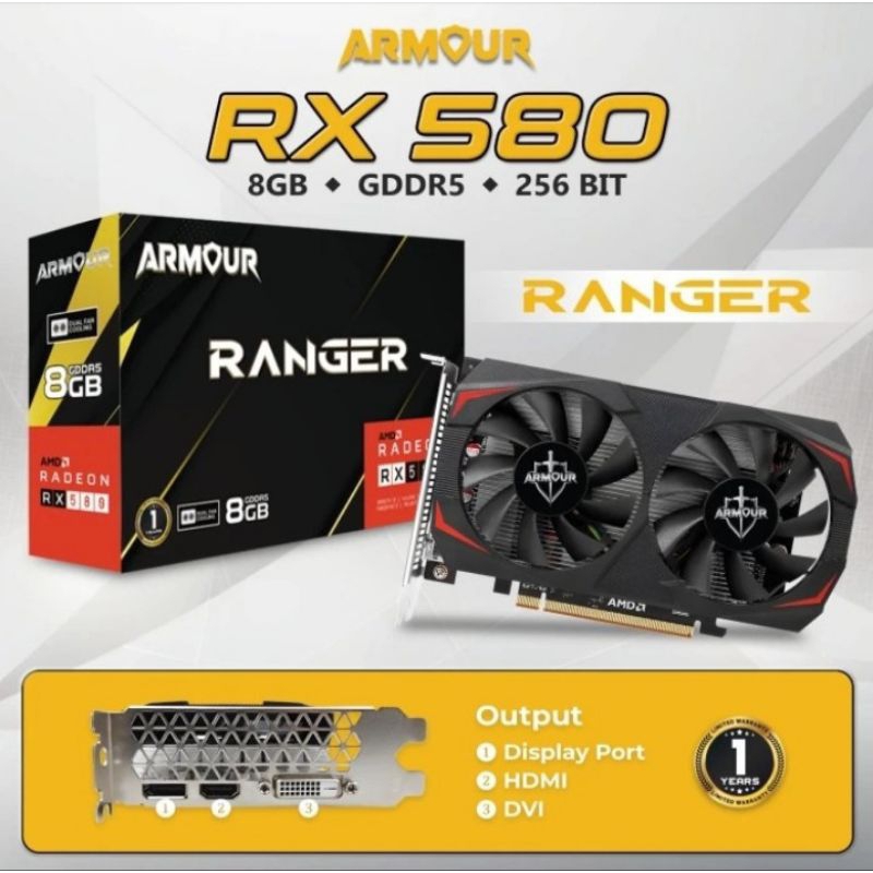 Jual VGA AMD RADEON ARMOUR RX 580 8GB DDR5 256BITT | Shopee Indonesia