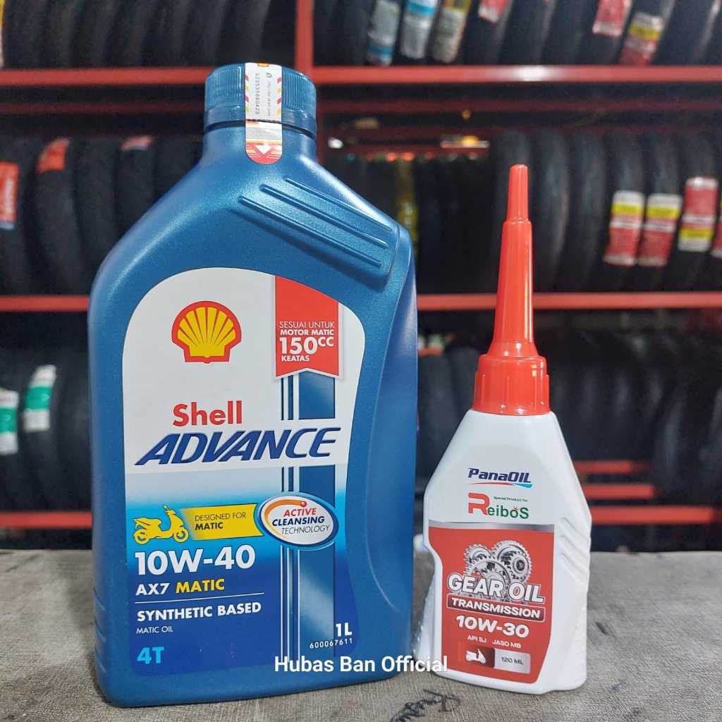 Jual Paket Oli Shell AX7 Matic 1 Liter dan 1 Gardan Honda PCX Vario ADV ...