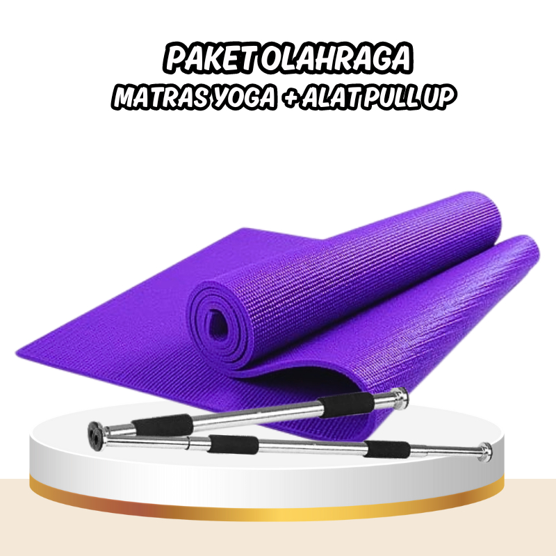 Jual DTG Paket Hemat Matras yoga + alat pull up Matras Yoga Mat ...