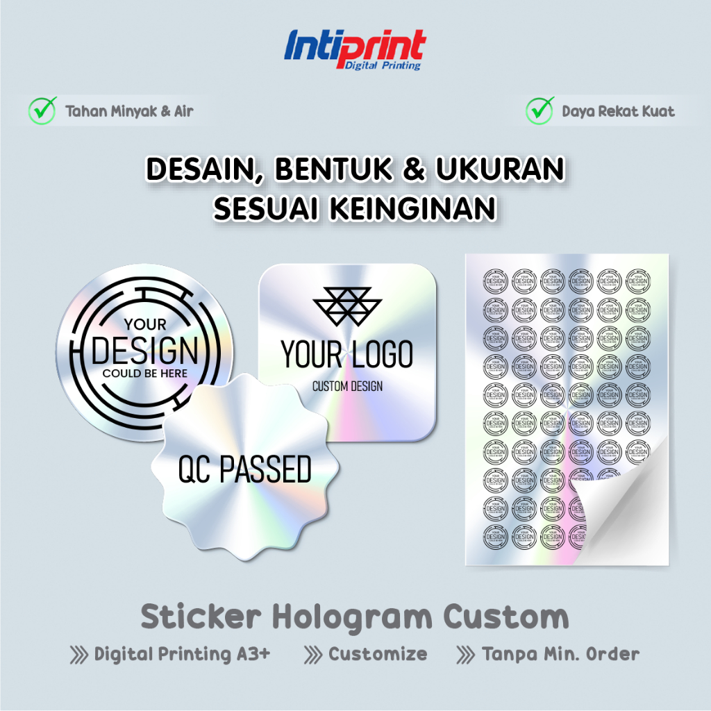 Jual Cetak Stiker Hologram Custom / Print Sticker Security / Stiker ...