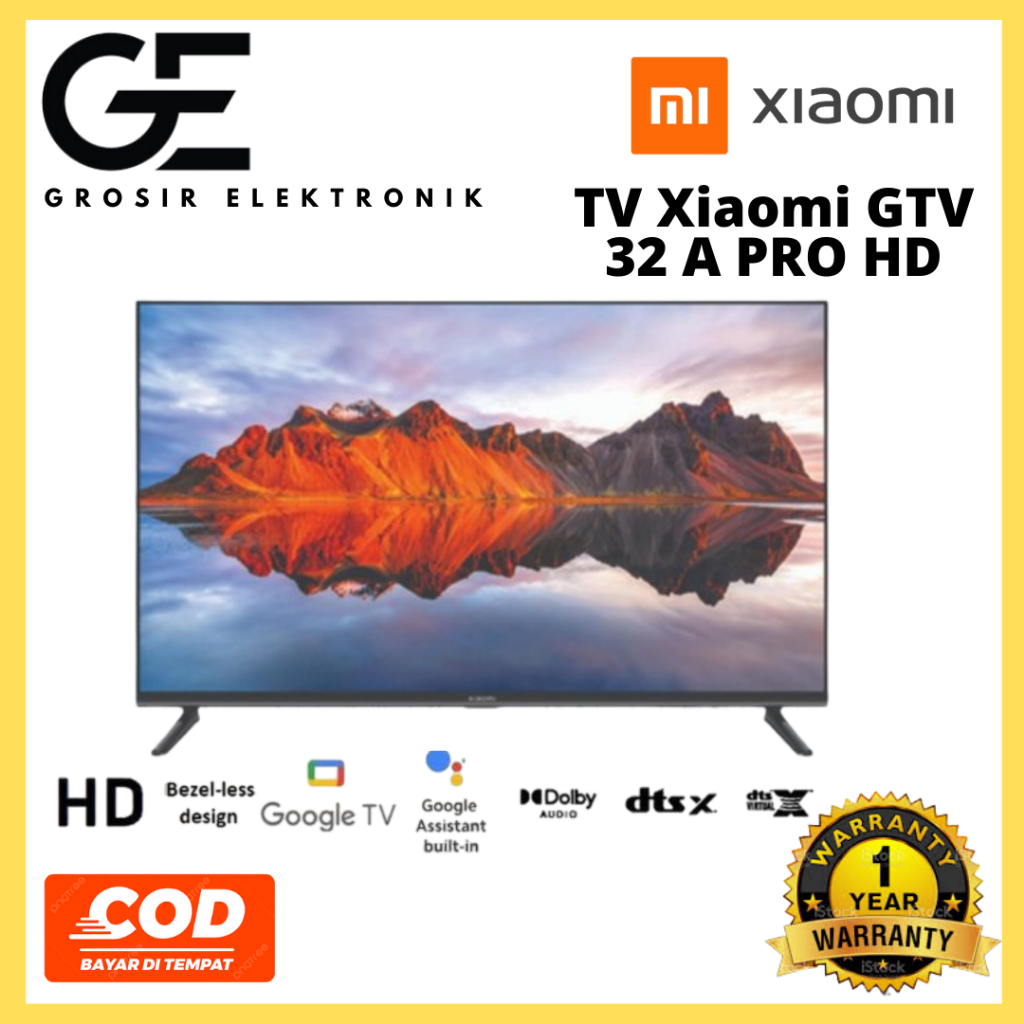 Jual Xiaomi TV 32" A Pro HD Google TV | MI Smart TV 32 Inch Dolby Audio ...