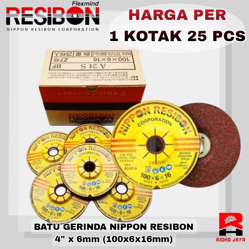 Jual [1Kotak 25 Pcs] Mata Batu Gerinda Gurinda Poles 4" - Nippon ...