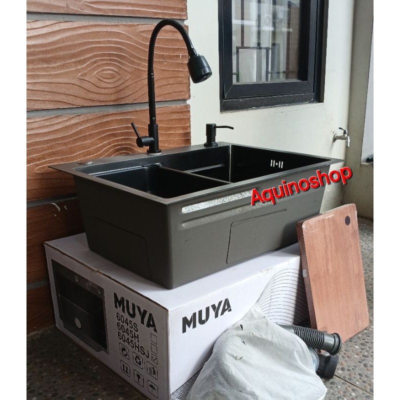 Jual Paket kompli wastafel bak cuci piring 1 lubang MUYA kitchen sink ...