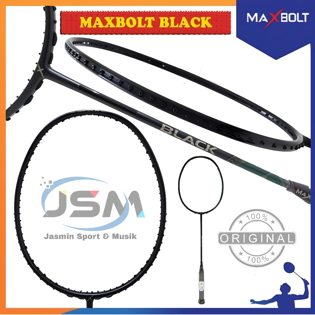 Jual RAKET BADMINTON MAXBOLT BLACK / METAL ORIGINAL | Shopee Indonesia